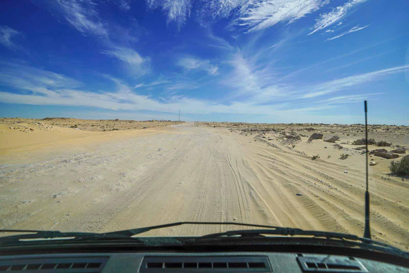 Crossing the Morocco Mauritania border: Dakhla to Nouadhibou.